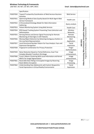 Dotnet topics 2014-15 | PDF
