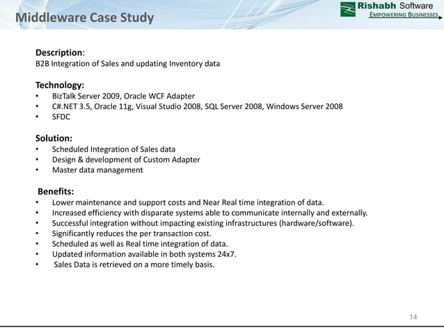 Microsoft .Net Capabilities - Rishabh Software | PPT