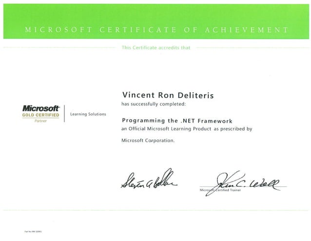 .Net Certificates(6) | PDF