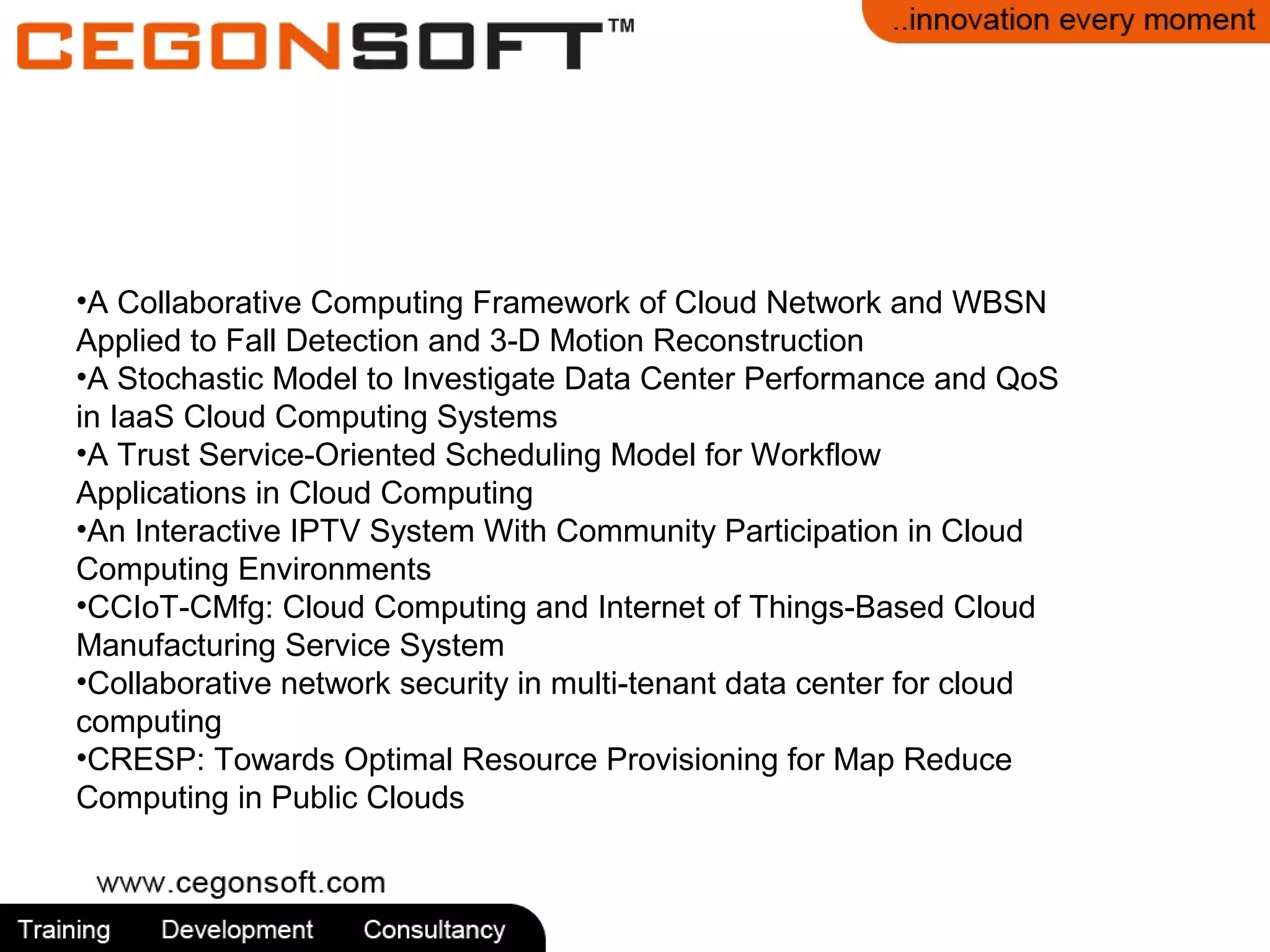Dotnet Ieee Projects In Cloud Computing Ieee Dotnet Cloud Computing Projects Ppt