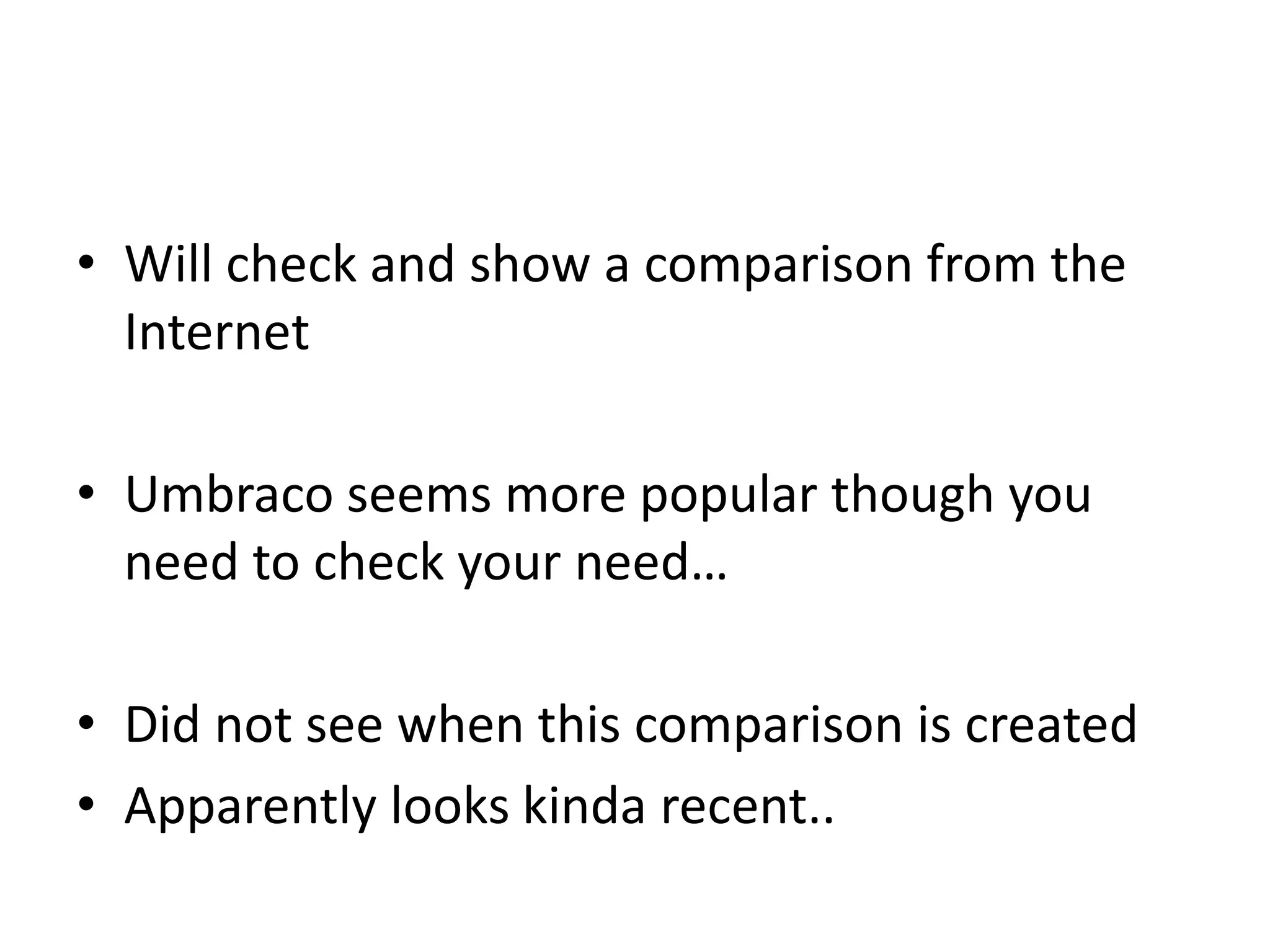 Dot net cms comparisons | PPT