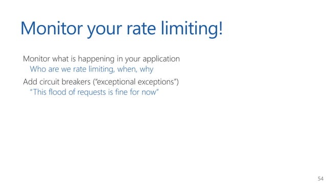 Approaches for application request throttling - dotNetCologne | PPT