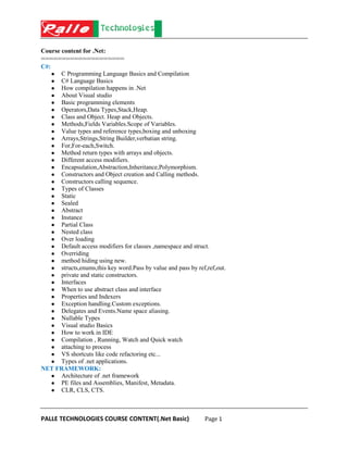 Dotnet content | PDF
