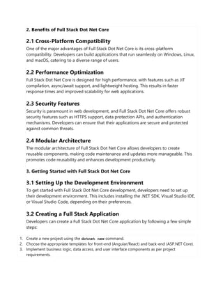 Best Full Stack .NET Core Classroom & Online training - Naresh IT | DOCX