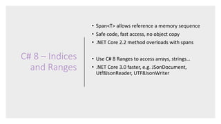 .NET Core 3.0 - What's new? | PDF
