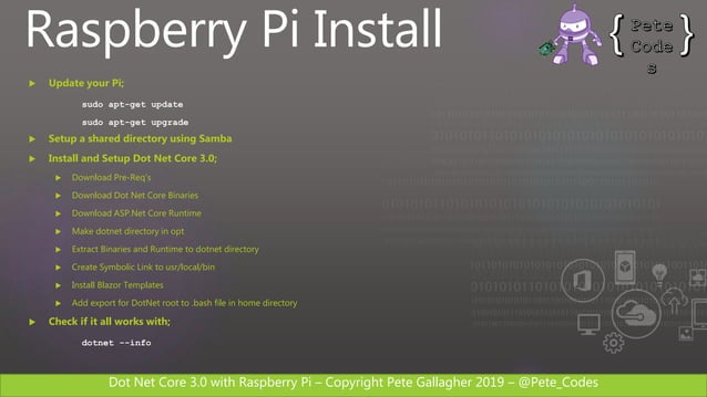 Dot Net Core 3 with Raspberry Pi | PPT Dot Net Core 3 with Raspberry Pi | PPT