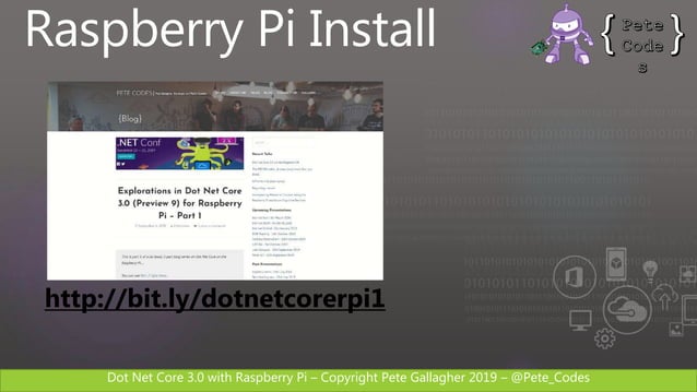 Dot Net Core 3 with Raspberry Pi | PPT