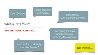 .Net Core Blimey! (16/07/2015) | PPT