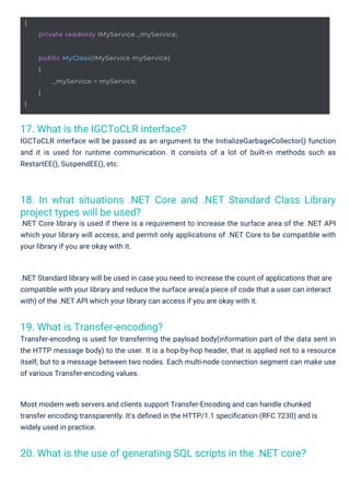 Dot NET Core Interview Questions PDF By ScholarHat | PDF
