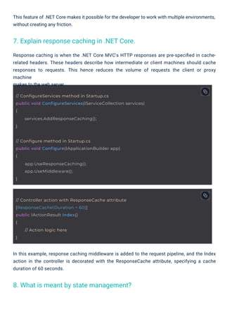 Dot NET Core Interview Questions PDF By ScholarHat | PDF