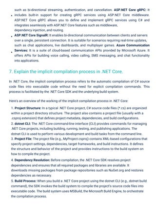 Dot NET Core Interview Questions PDF By ScholarHat | PDF