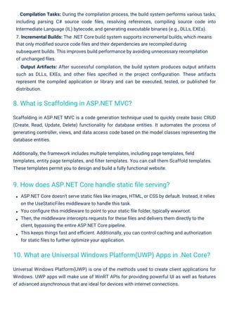 Dot NET Core Interview Questions PDF By ScholarHat | PDF