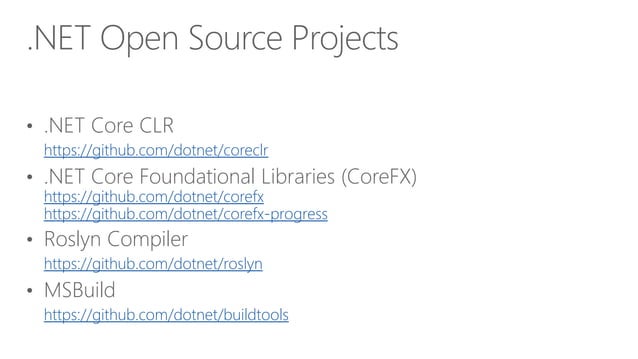 Introducing .NET Core Open Source | PPT