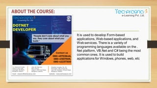 Dotnet developer presentation | PPT
