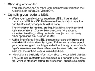 Dotnet framework | PPT | Programming Languages | Computing