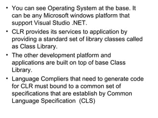 Dotnet framework | PPT | Programming Languages | Computing