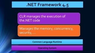 Introduction to .NET Framework | PPTX