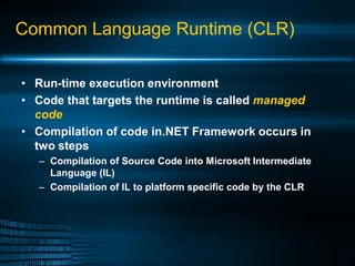Dot Net Framework An Overview | PPT