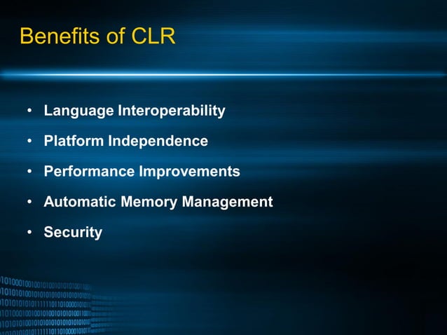 Dot Net Framework An Overview | PPT