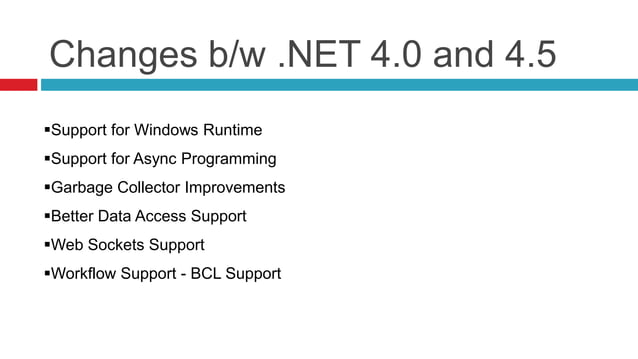 Dotnet Frameworks Version History | PPTX