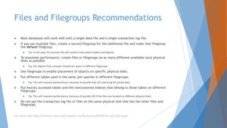 Microsoft SQL Server - Files and Filegroups | PDF