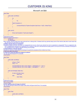 Dotnet interview qa | PDF