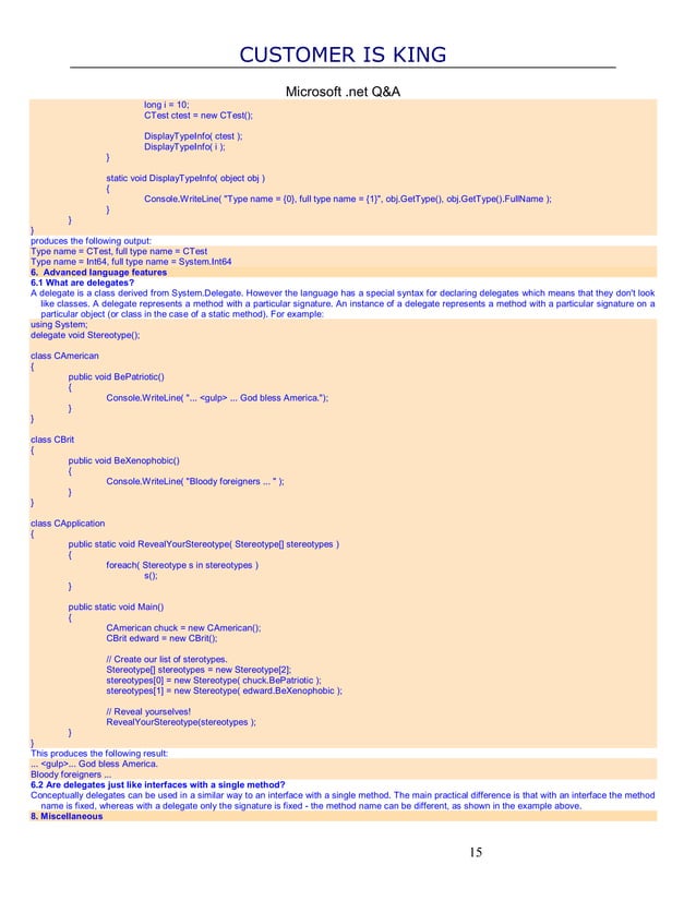 Dotnet interview qa | PDF