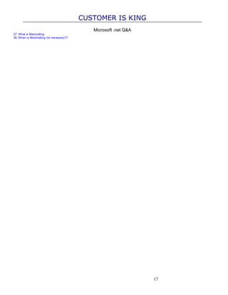 Dotnet interview qa | PDF