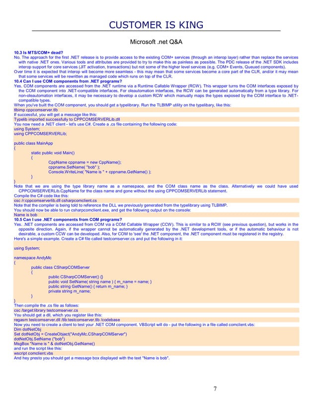 Dotnet interview qa | PDF