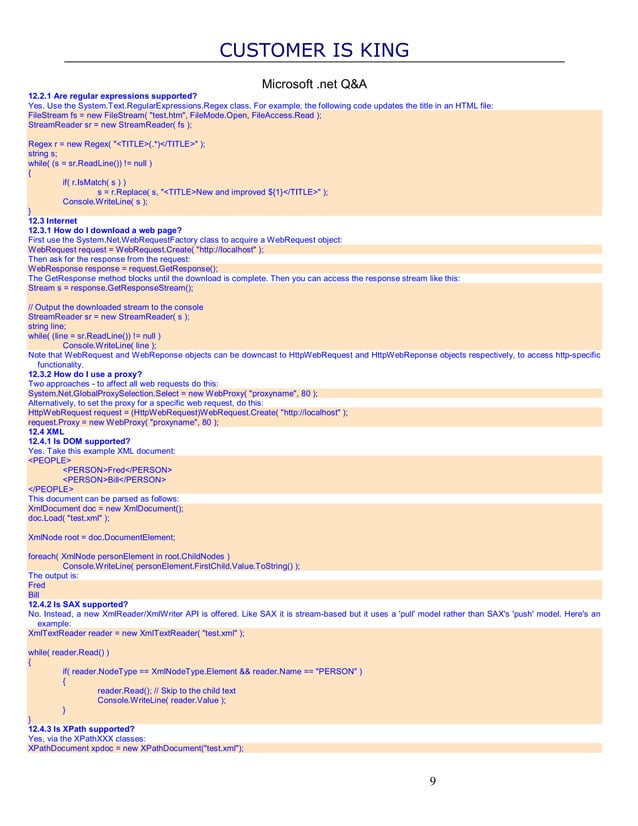 Dotnet interview qa | PDF