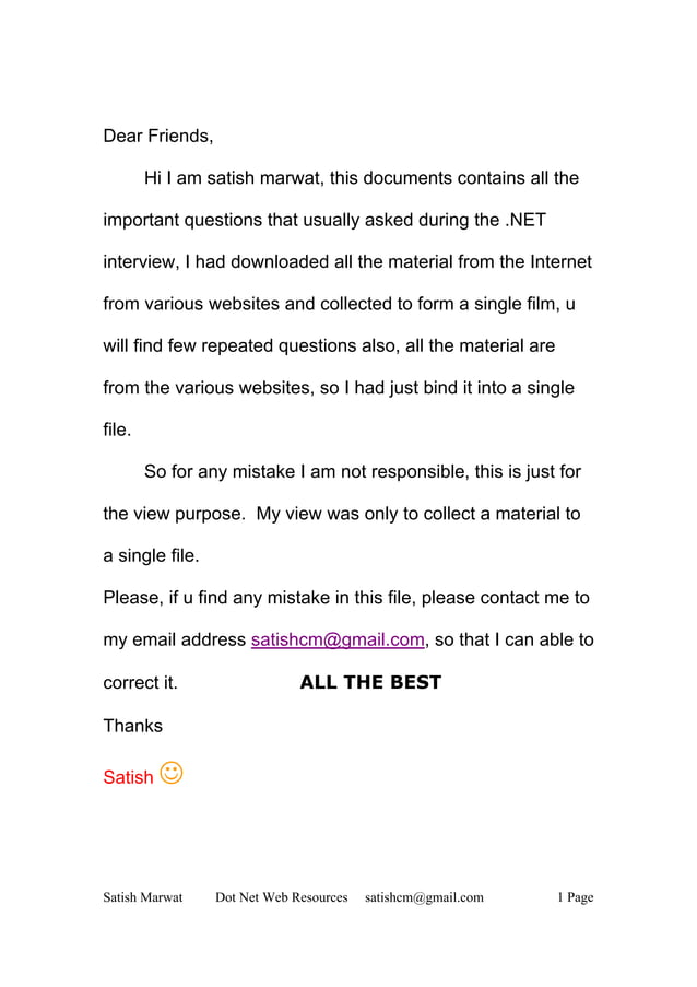 Dot Net Interviewquestions Pdf 