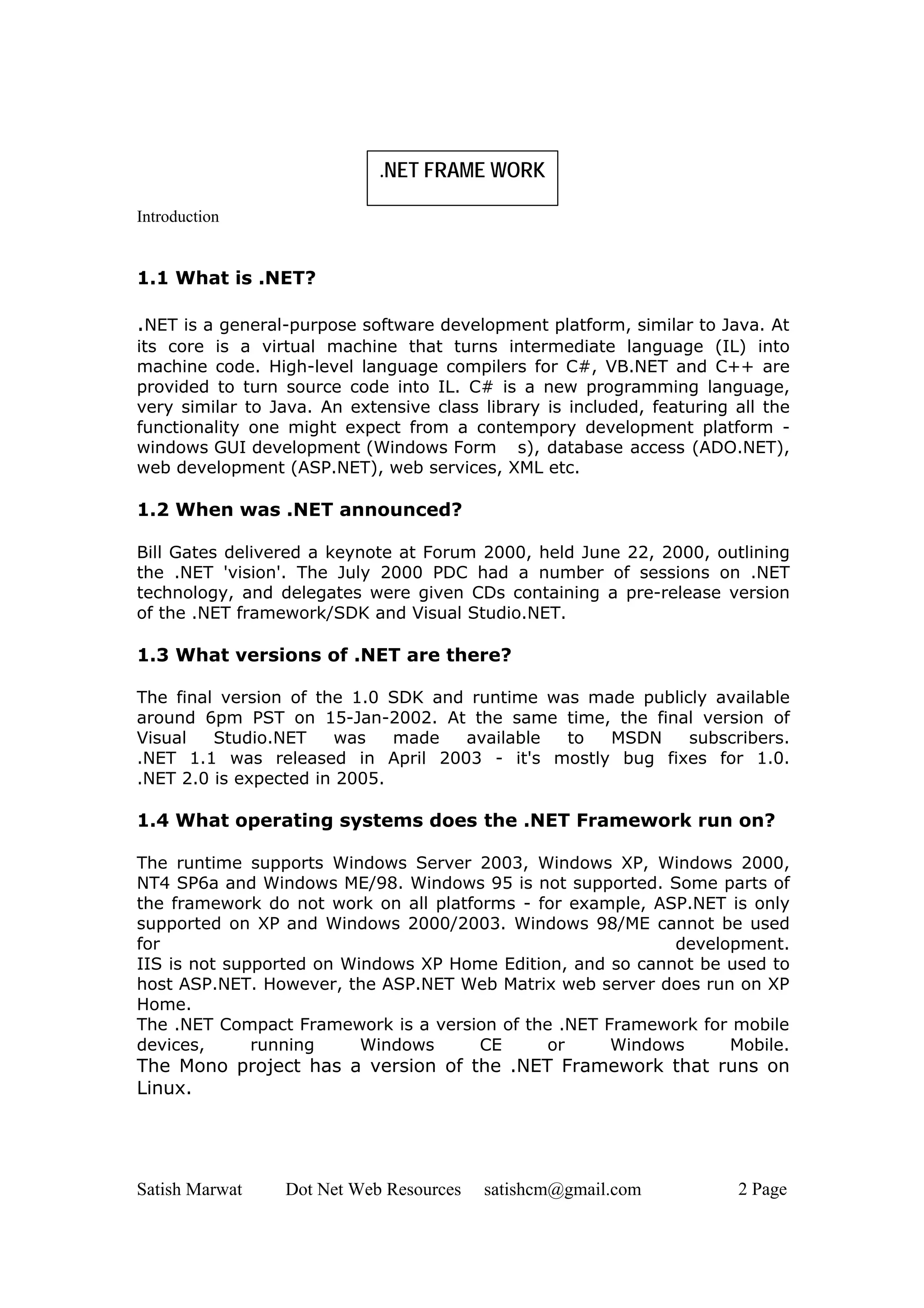 Dot net interview_questions | PDF