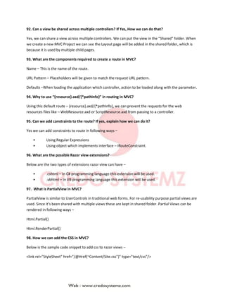 Dot net interview questions and asnwers | PDF