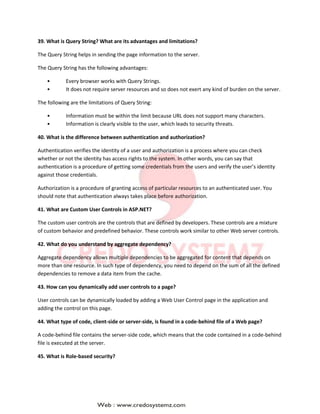 Dot net interview questions and asnwers | PDF