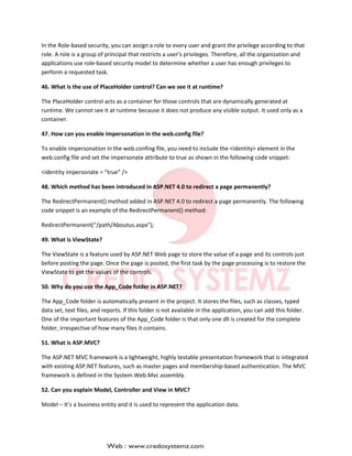 Dot net interview questions and asnwers | PDF