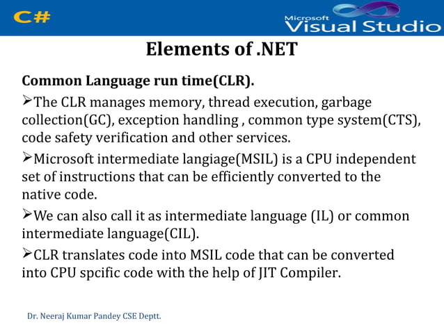 Dot net introduction | PPT
