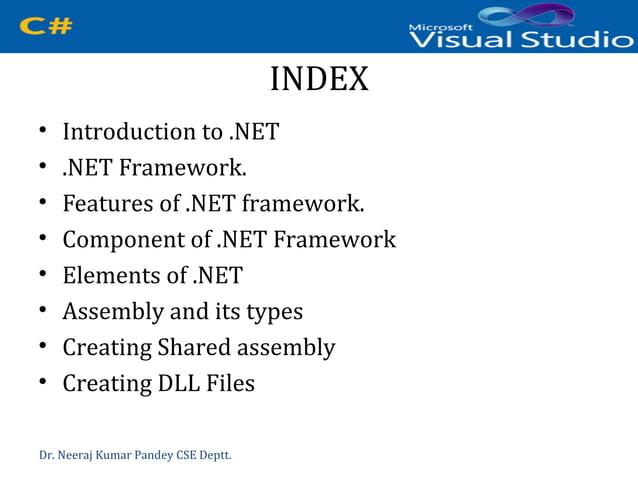 Dot net introduction | PPT