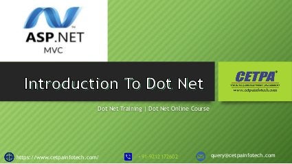 Dot Net Introduction | PPT
