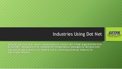 Dot Net Introduction | PPT
