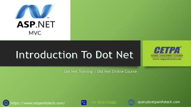 Dot Net Introduction | PPT