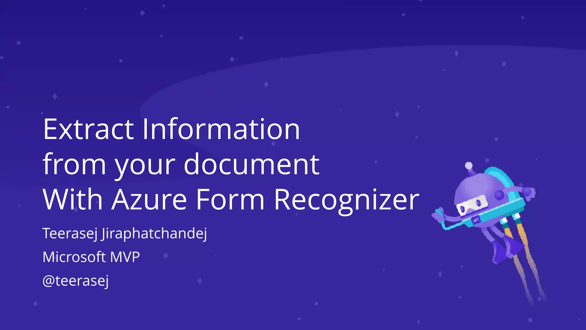 .NET Bangkok Meetup #42 - Extract information from your document with Azure Form Recognizer | PPT
