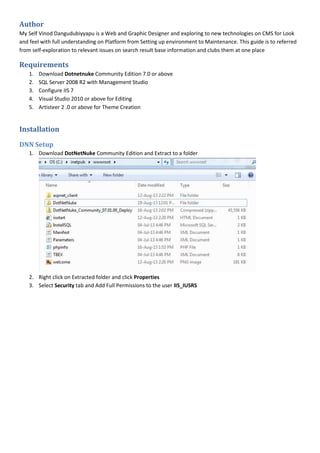 Dot netnuke07 setpbysetp | PDF