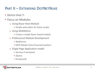 DotNetNuke – CMS redefined | PPTX | Web Design and HTML | Internet