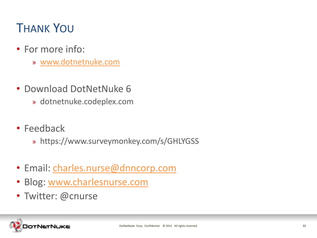 DotNetNuke – CMS redefined | PPT