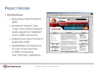 DotNetNuke – CMS redefined | PPTX | Web Design and HTML | Internet