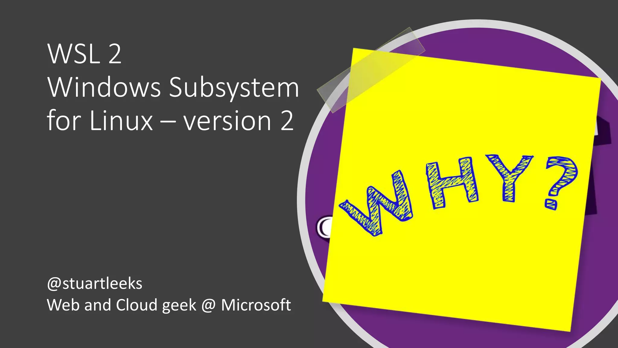 .NET Oxford Windows Subsystem for Linux v2 | PPTX
