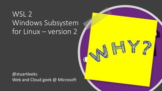 .NET Oxford Windows Subsystem for Linux v2 | PPT