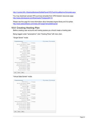DotNetPanel VPS Solution Configuration Guide | PDF
