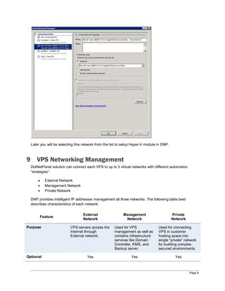 DotNetPanel VPS Solution Configuration Guide | PDF