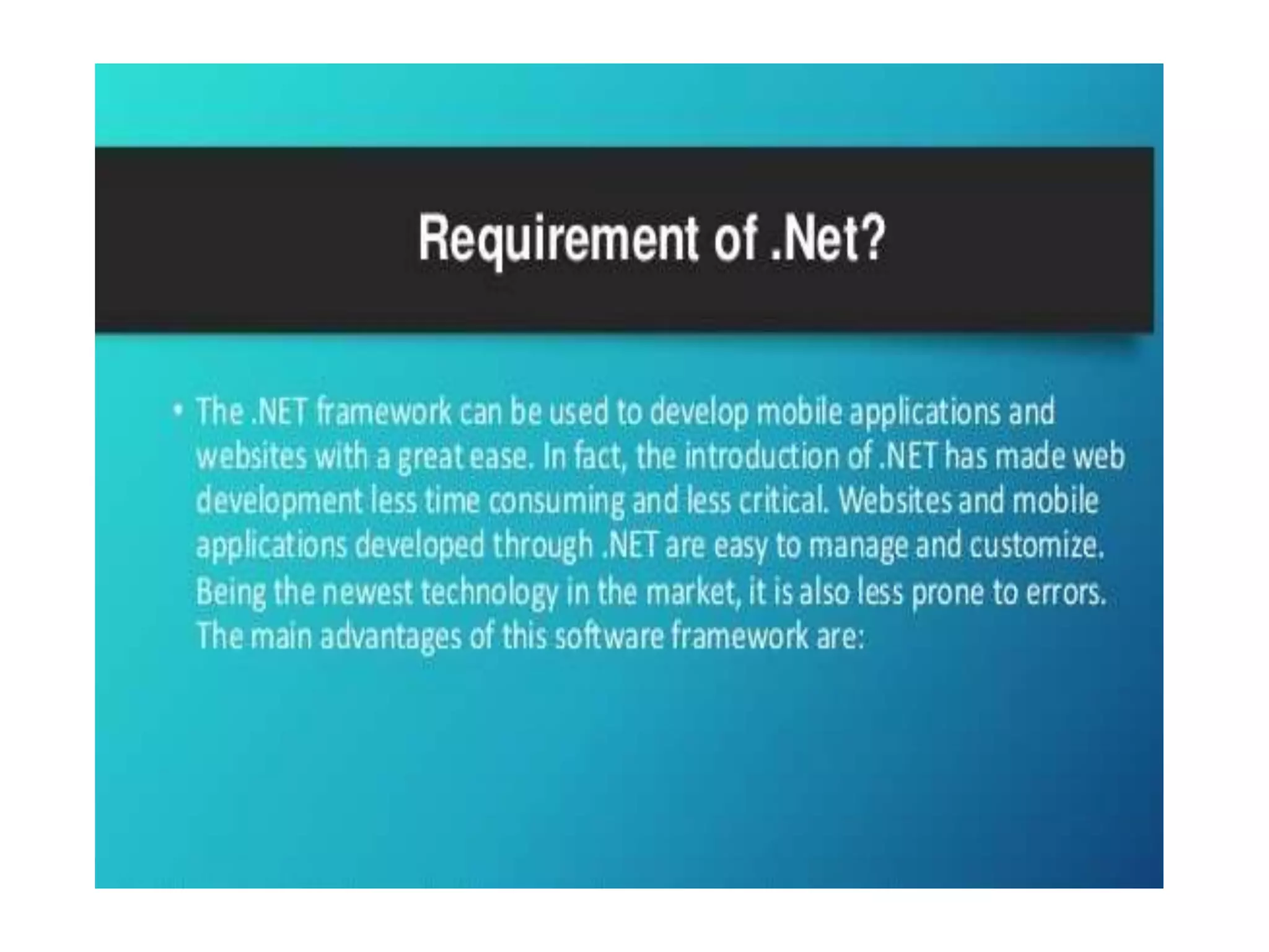 DotNet Framework | PPT